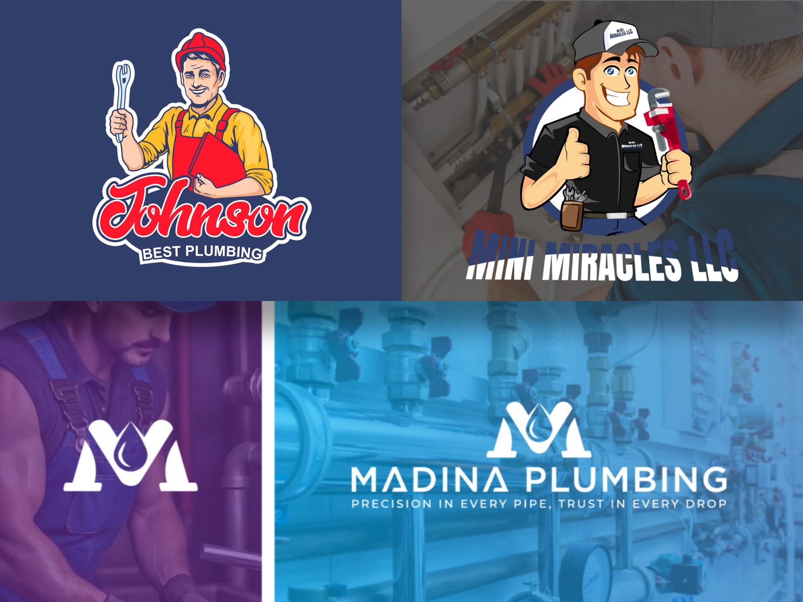 Custom Logo Design, Plumbing Logo Design, Mascot Logo, Logo, Plumber ...
