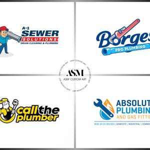 Custom Logo Design, Plumbing Logo Design, Mascot Logo, Logo, Plumber ...