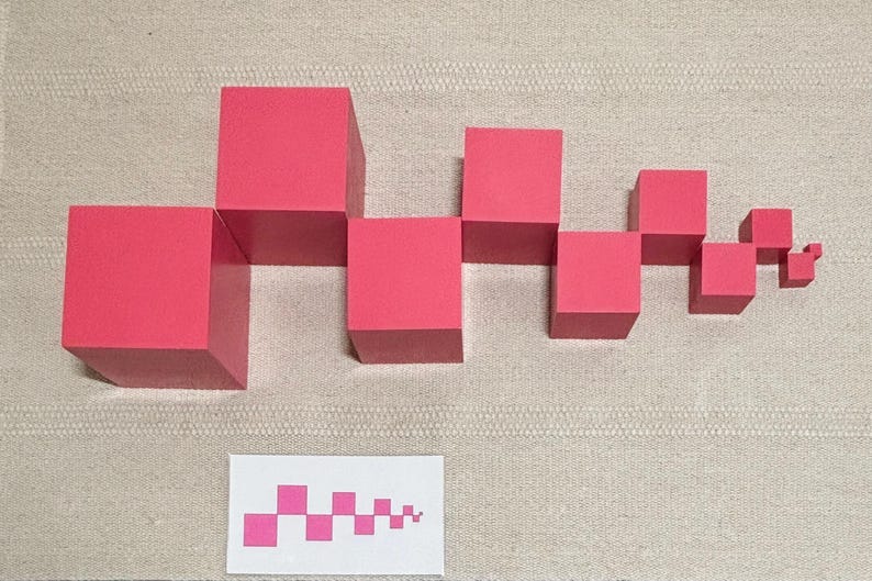Montessori Sensorial: Pink Tower Extensions - Etsy