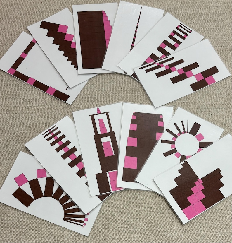 Montessori Sensorial: Pink Tower and Brown Stair Extensions - Etsy