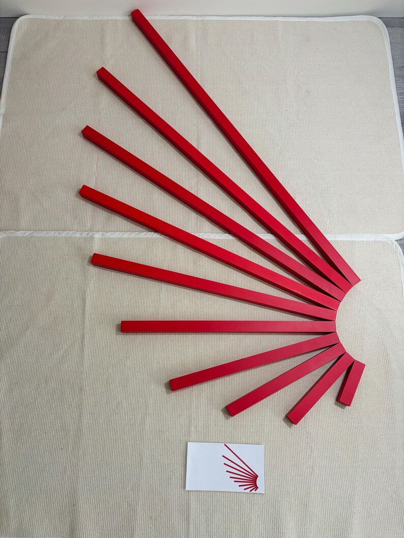 Montessori Sensorial: Red Rods Extensions - Etsy