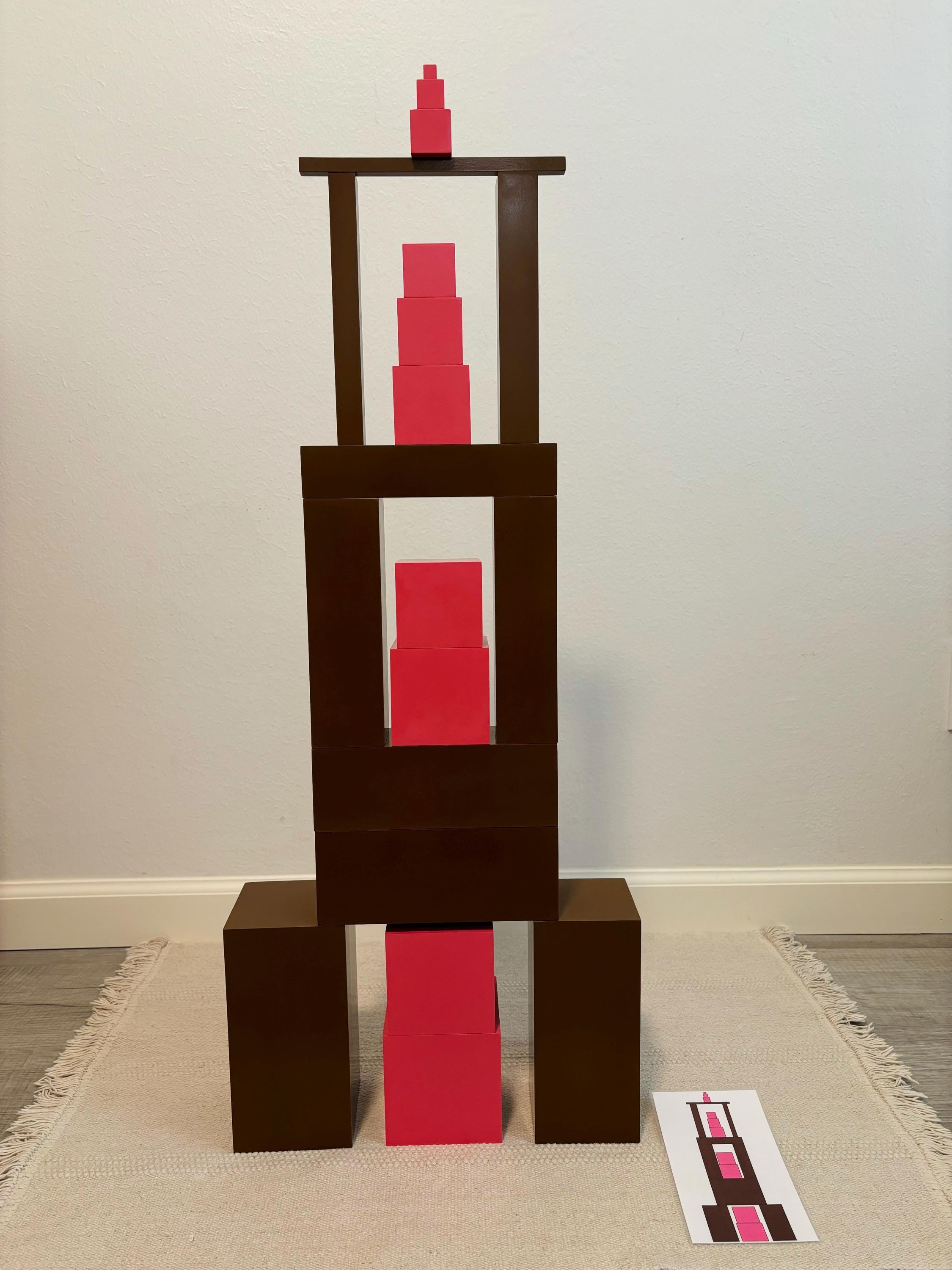 Montessori Sensorial: Pink Tower and Brown Stair Extensions - Etsy