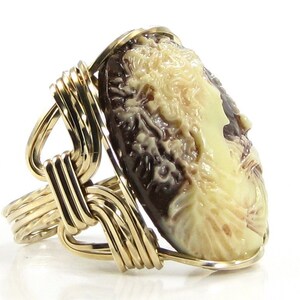 Lady Bird Cameo Ring 14K Rolled Gold Custom Jewelry - Etsy
