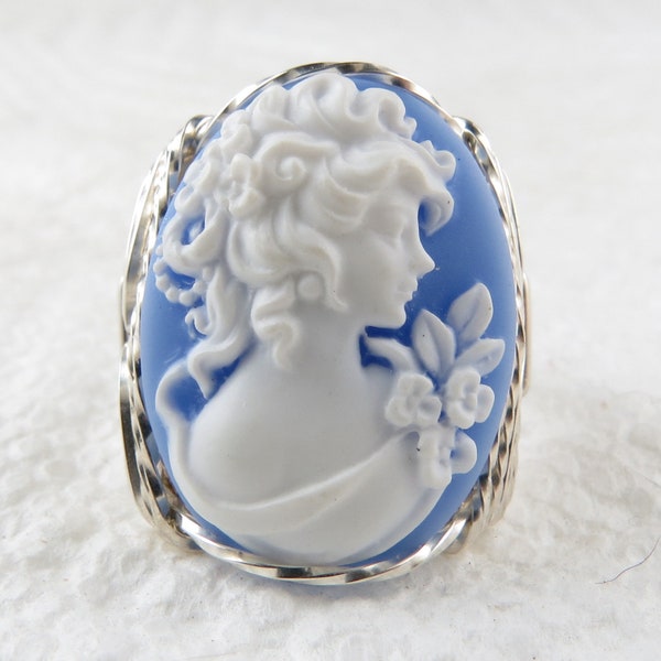 Blue Cameo - Etsy