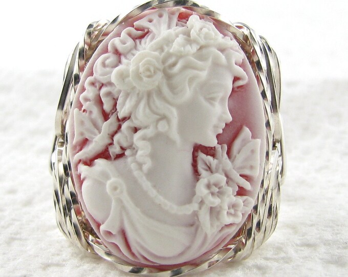 Grecian Goddess Butterfly Red Cameo Ring Sterling Silver Jewelry - Etsy