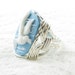 Peace Dove Aqua Cameo Ring Sterling Silver Custom Jewelry - Etsy