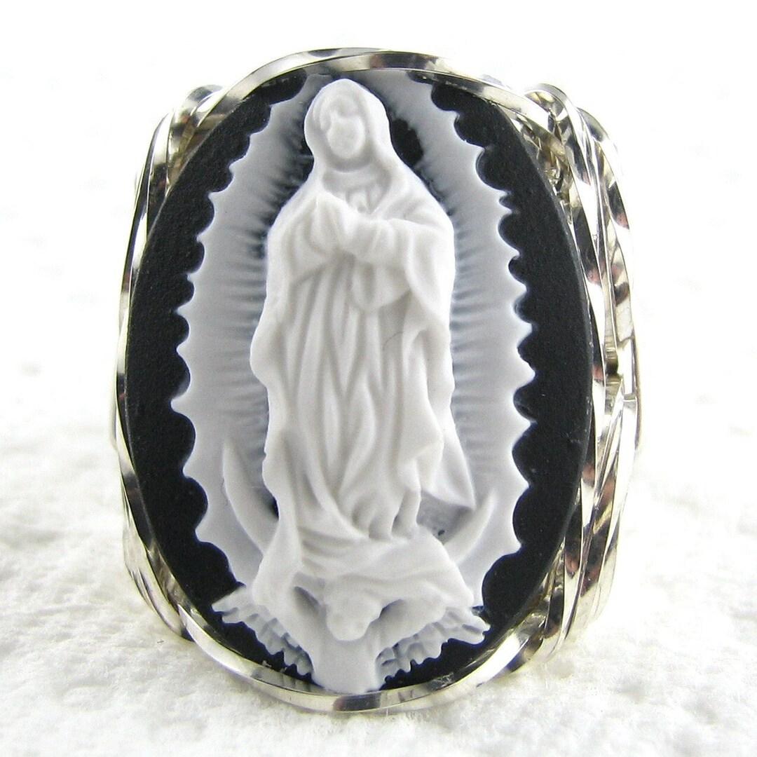 Our Lady of Guadalupe Cameo Ring Sterling Silver Jewelry - Etsy