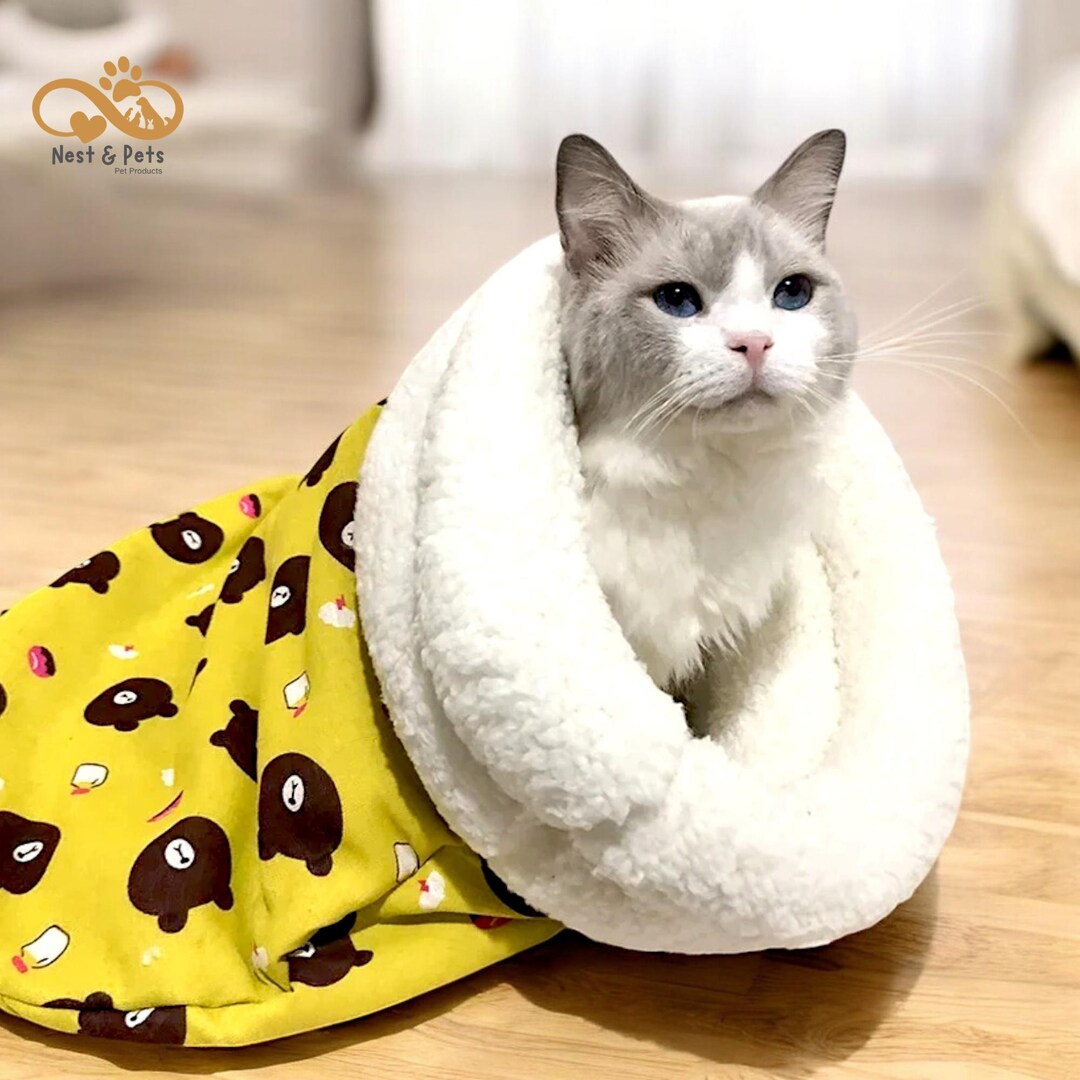 Cat Bed Cozy Tunnel Cat Nest & Cave Bed Perfect Gift for Cat Lovers ...