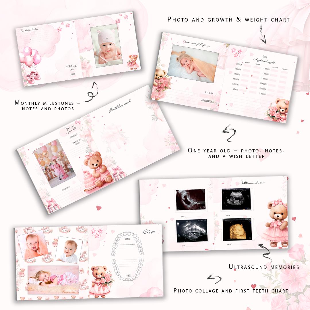 Digital Baby Album Pages | Baby Memory Book | Milestone Cards ...