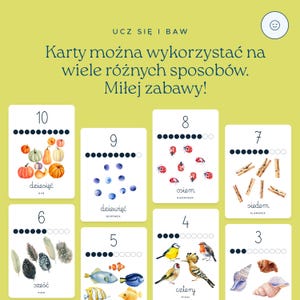Polish Numbers Flashcards 1-10 | Printable Educational Cards for Kids ...