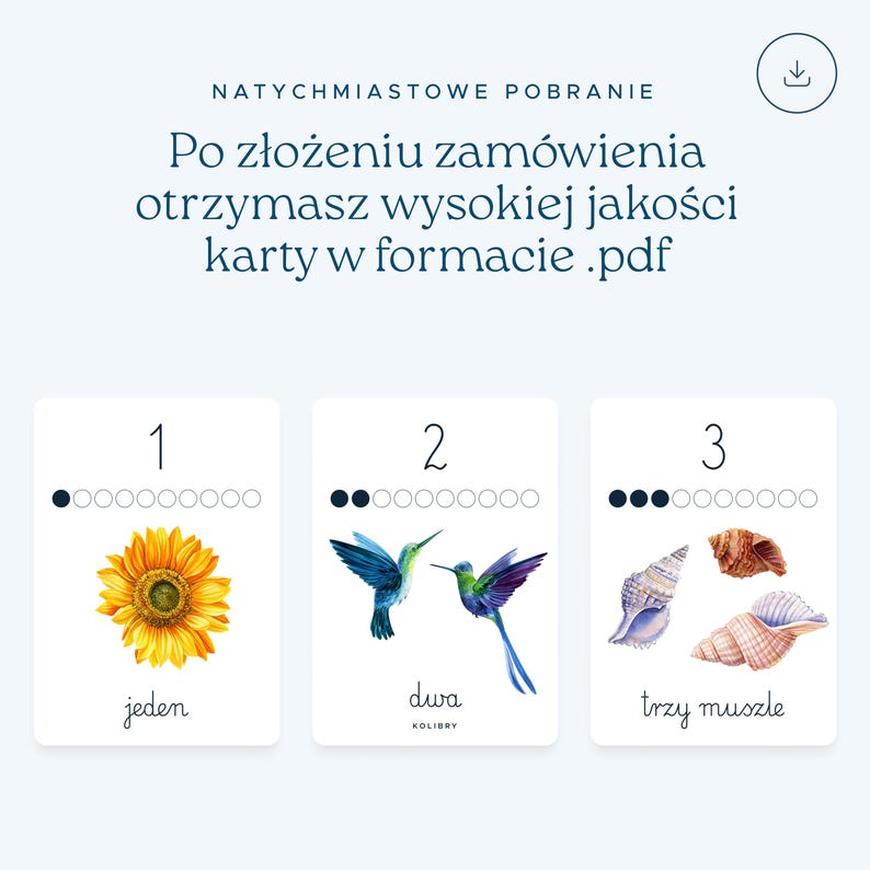 Polish Numbers Flashcards 1-10 | Printable Educational Cards for Kids ...