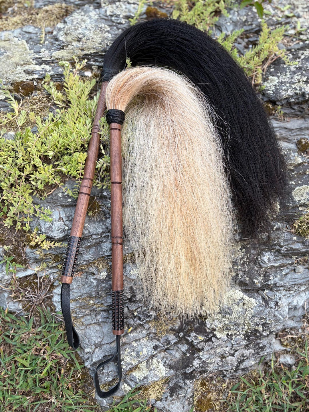 Handmade Horsehair Fly Whisk With Wooden Handle - Etsy