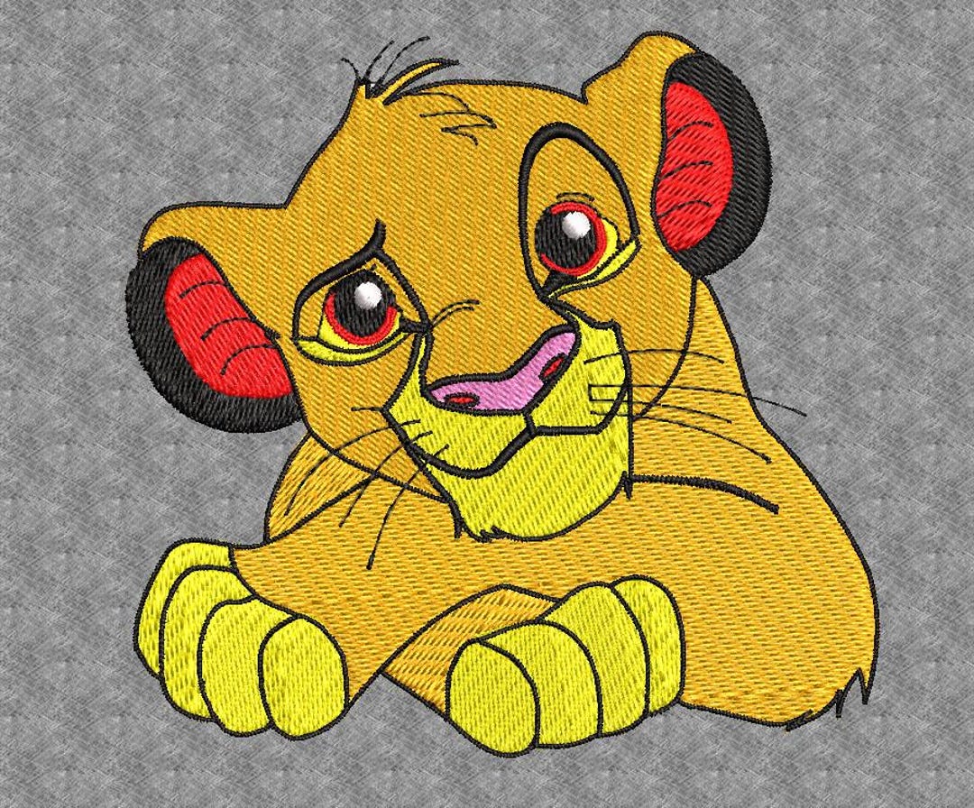 Simba Lion King Machine Embroidery Design 3 Sizes - Etsy