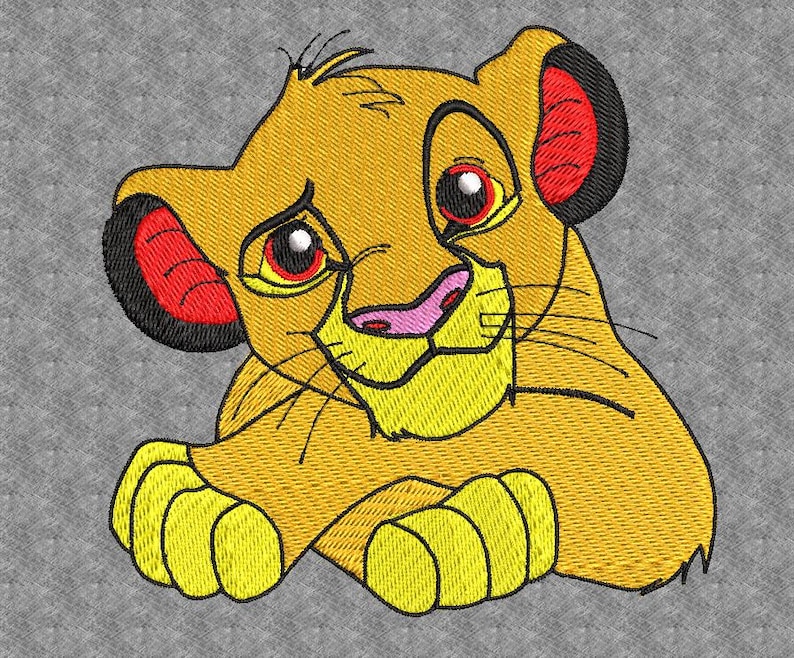 Simba Lion King Machine Embroidery Design 3 Sizes - Etsy