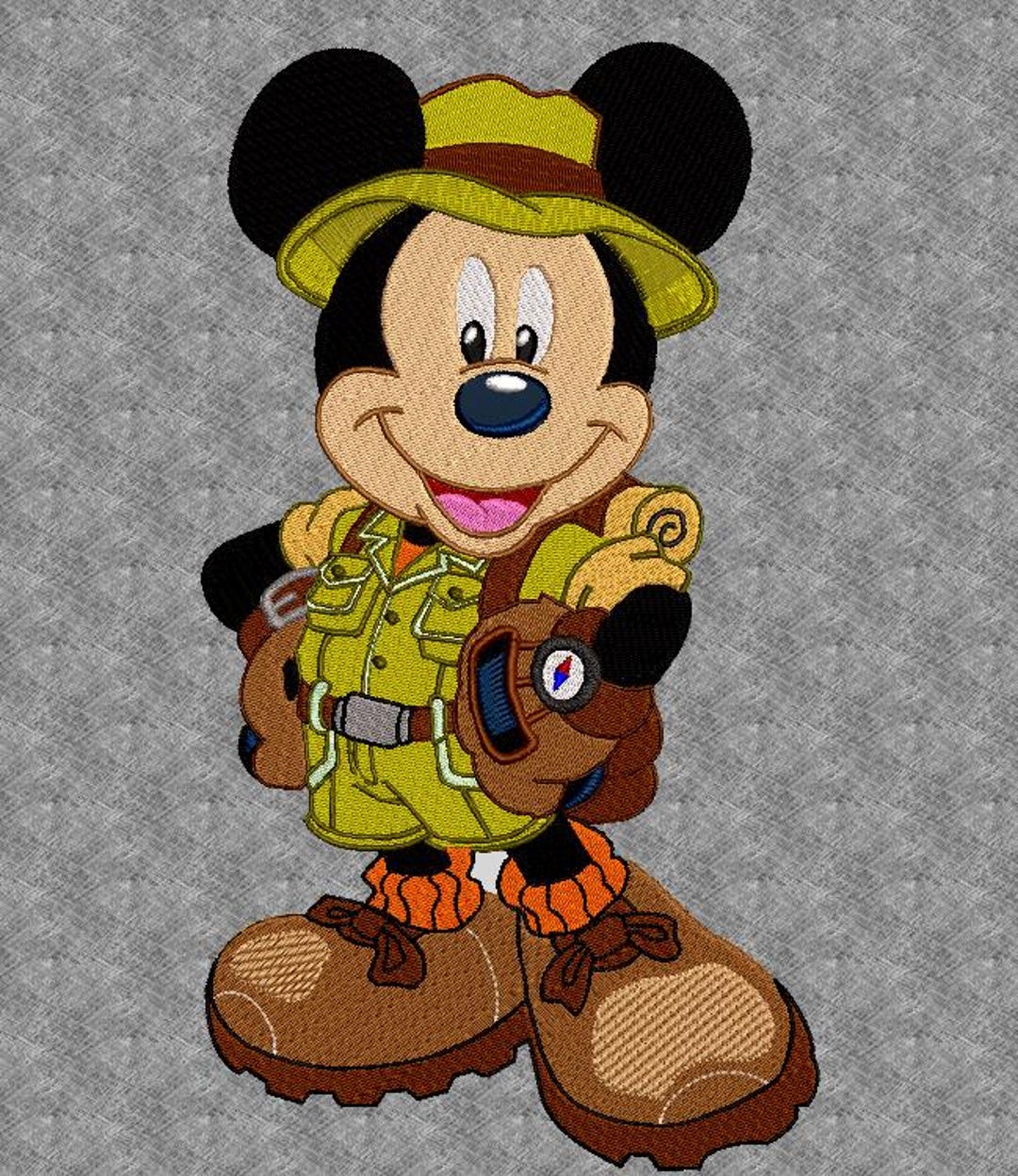 Mickey Mouse Looking for an Adventure Embroidery File Digital Design - Etsy