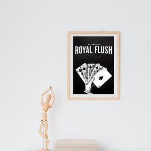 Wall Art Royal Flush Casino Poker Poster, Unique Home Decor, Game Room ...