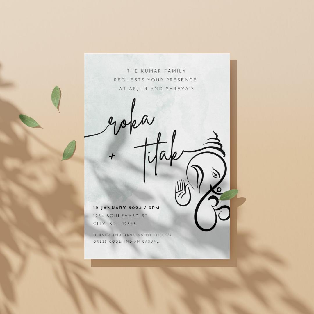 DIY Minimal + Modern Canva Template for Invite or Sign to Indian ...