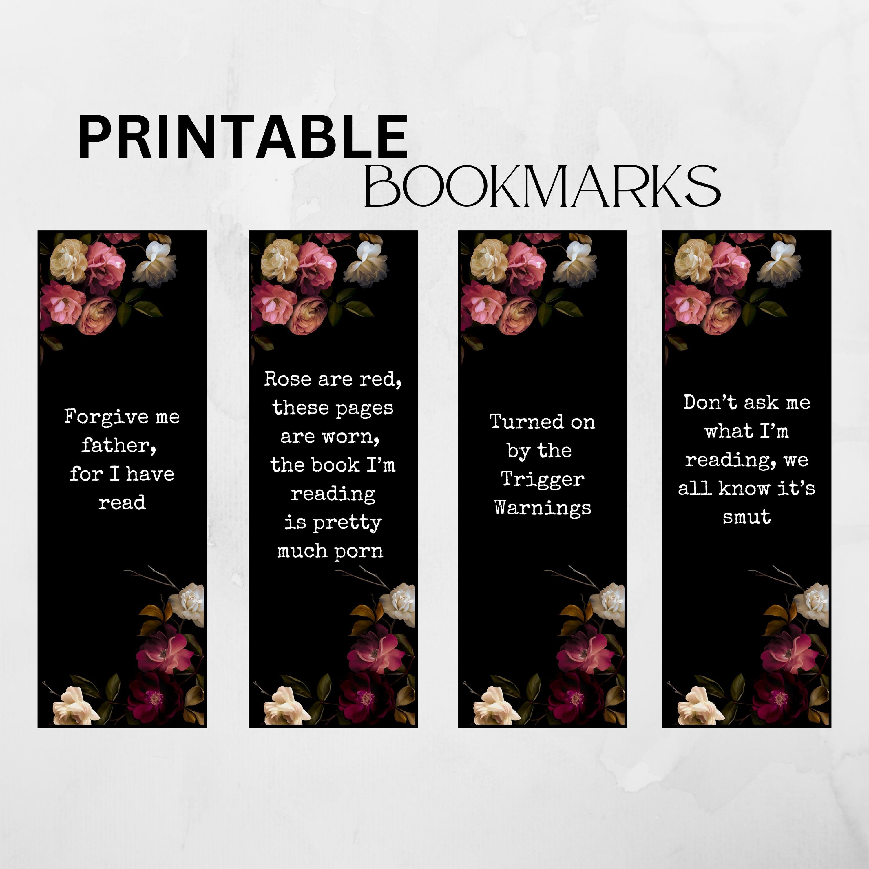 Printable Dark Romance Bookmarks | Digital Bookmarks | Digital Download ...
