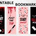 Scary Horror Printable Bookmark Set | Digital Bookmark | Scary Era ...