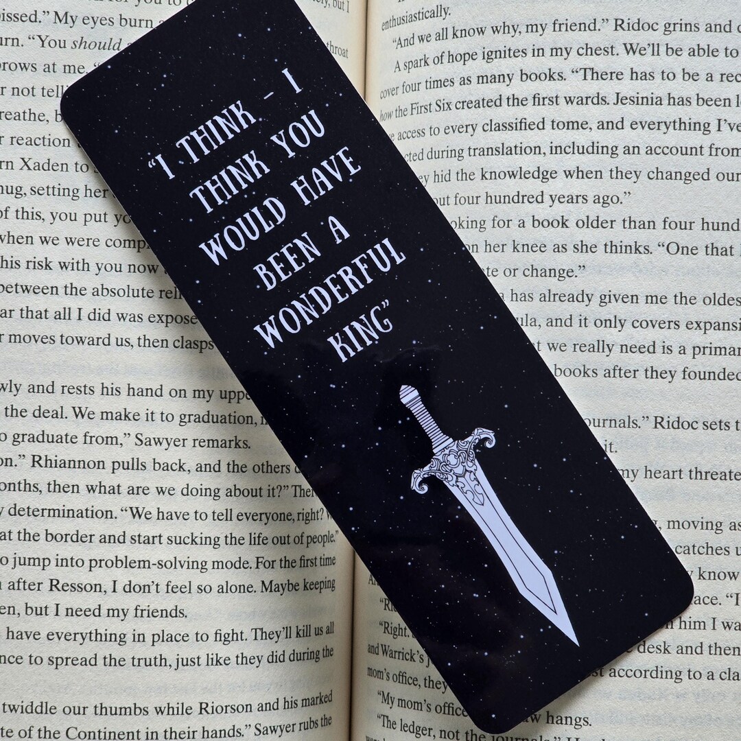 TOG Bookmark | Throne of Glass Bookmark | Aelin | Wonderful King ...