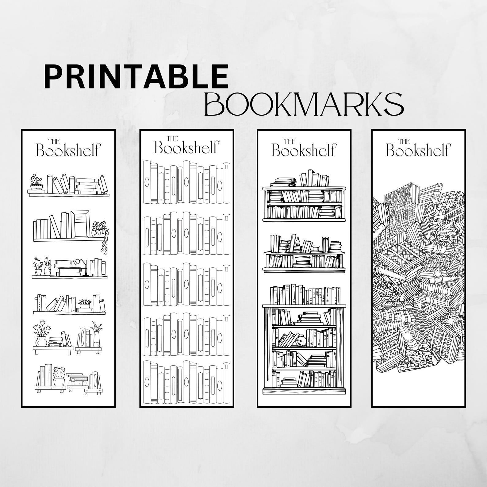 PRINTABLE Bookmarks | the Bookshelf | Reading Tracker |colouring ...