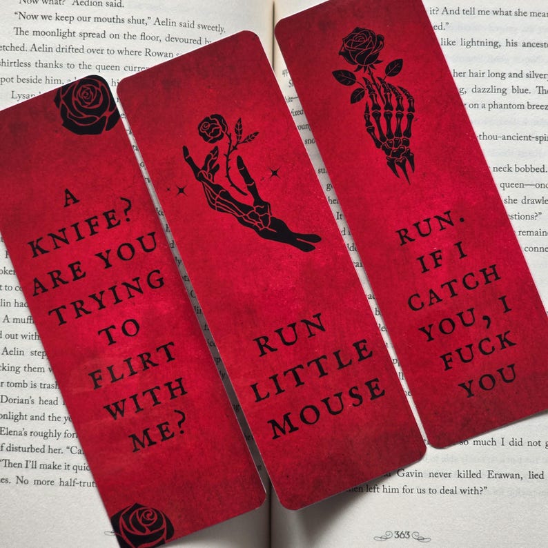 Haunting Adeline Bookmark | Dark Romance Bookmark | Run Little Mouse | Run. If I Catch You - Etsy