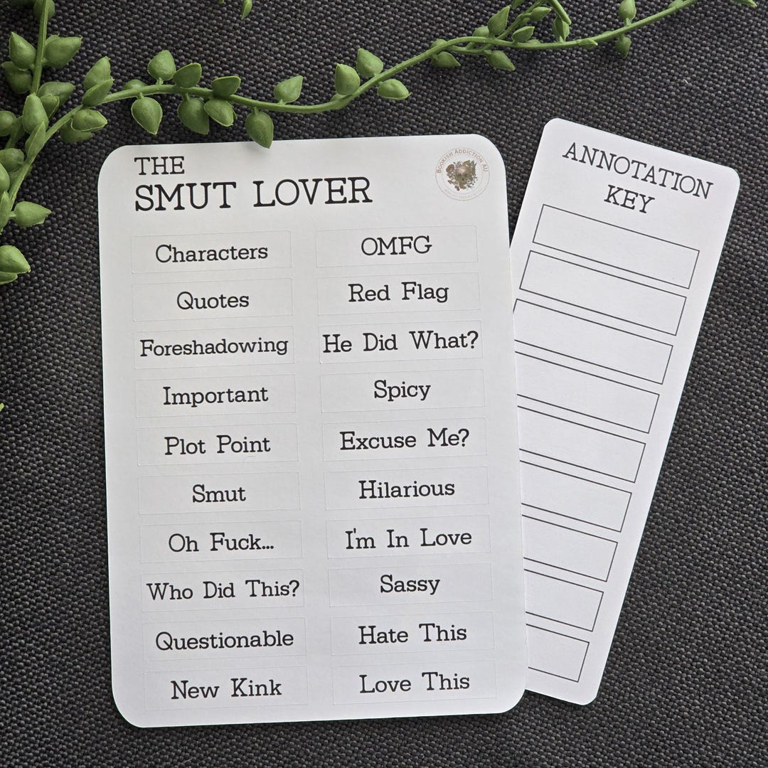 Book Annotation Guide Stickers Kit for Smut Book Lover Dark Romance ...