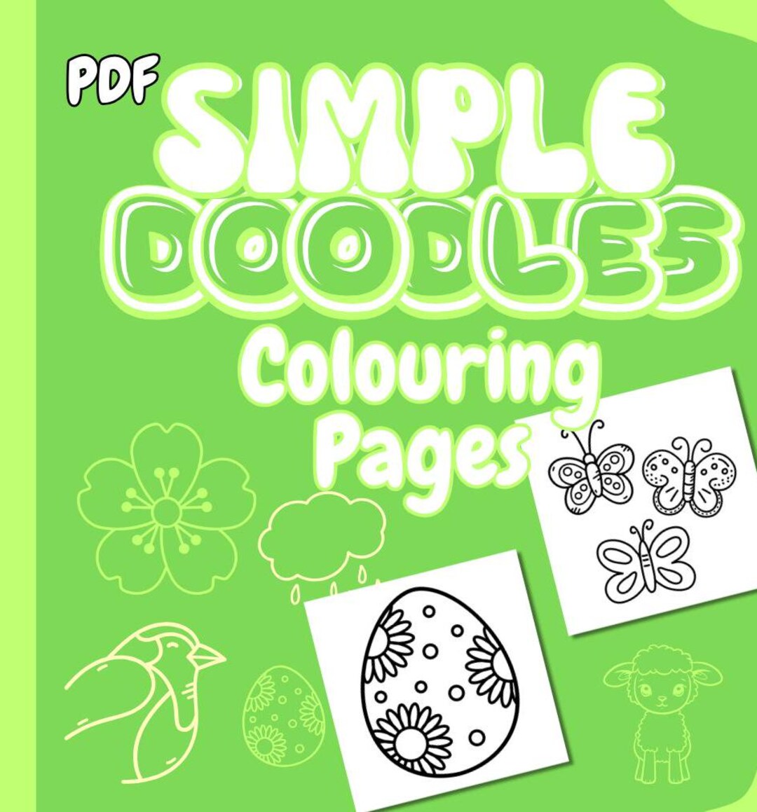 SPRING DOODLES COLOURING Pdf, Effortless Designs, 100+ Fun, Relaxing ...