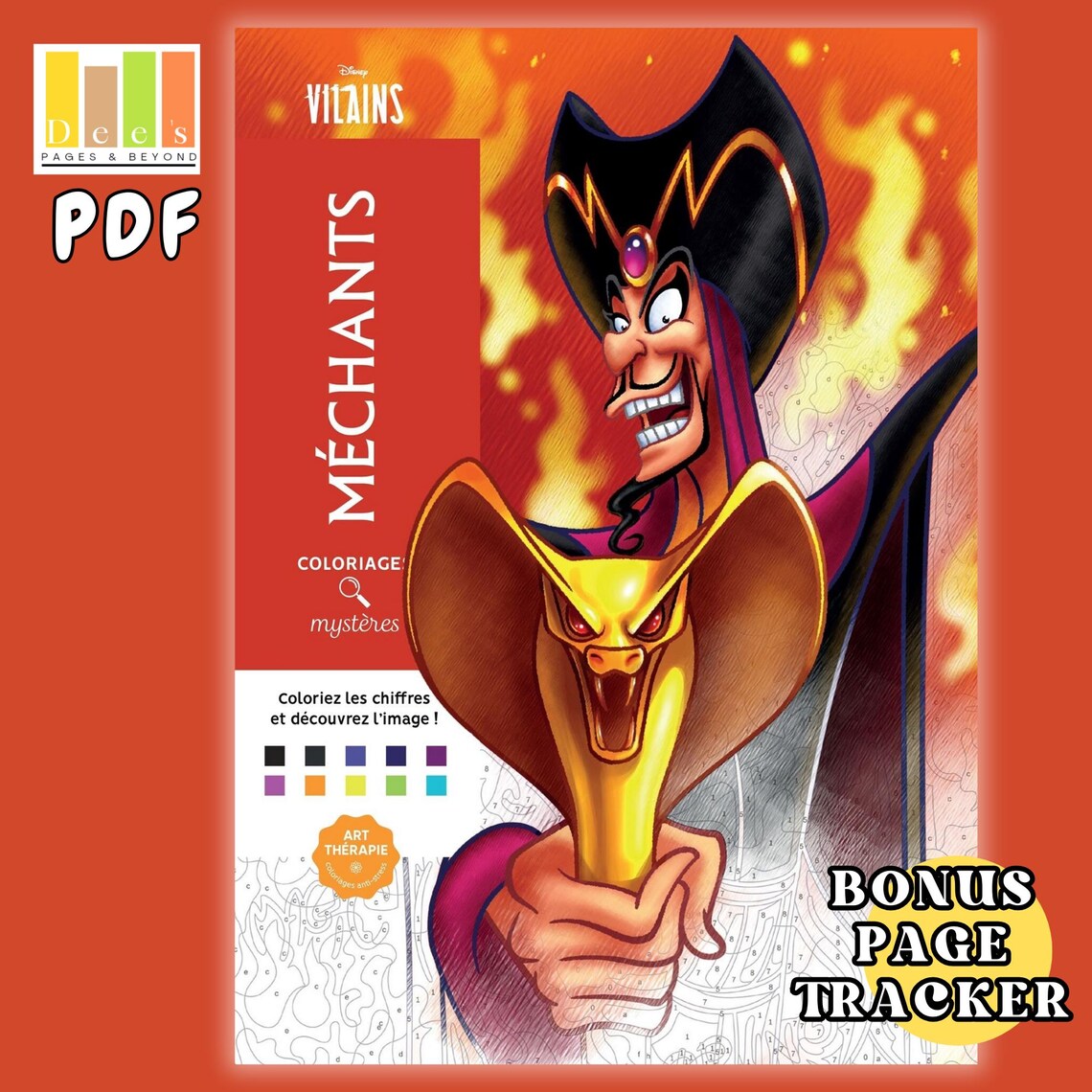 100 Pages Disney Coloriage PDF | Colour by Number | Villians | Instant ...
