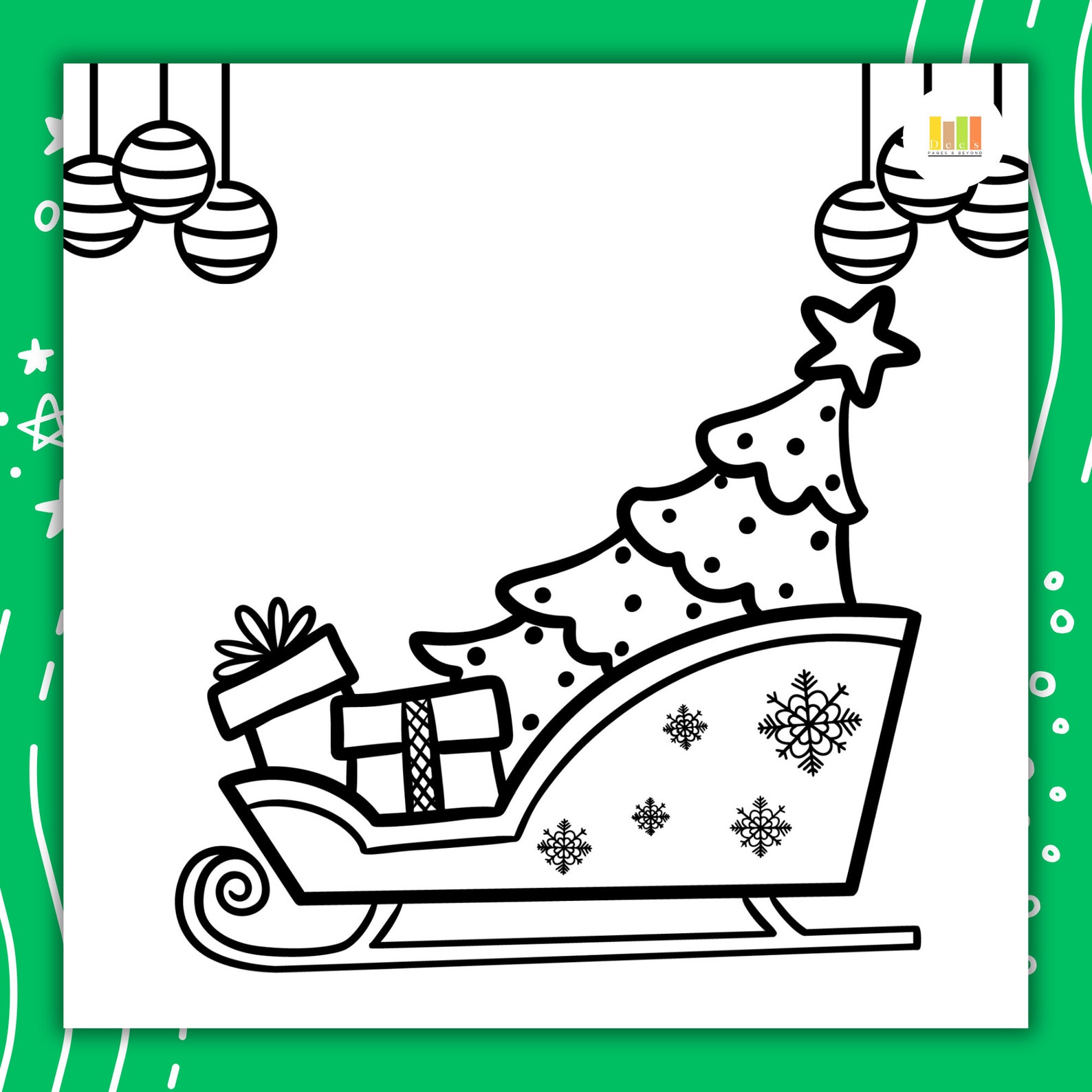Christmas Doodles Colouring Pages, 60+ Simple Designs (PDF Pattern) - Etsy