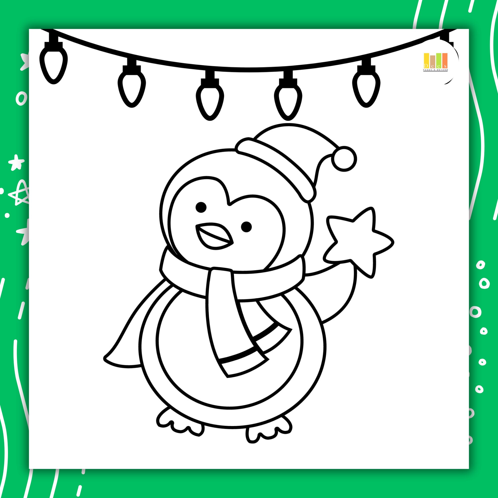 Christmas Doodles Colouring Pages, 60+ Simple Designs (PDF Pattern) - Etsy