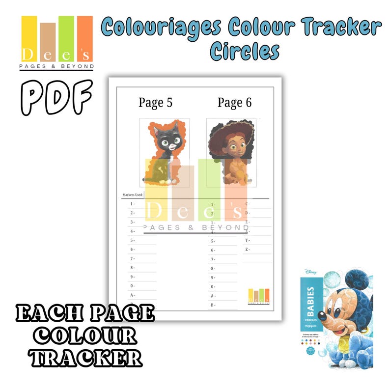 Mickey Mouse Circles Colour Tracker, 100 Pages Printable (PDF) - Etsy