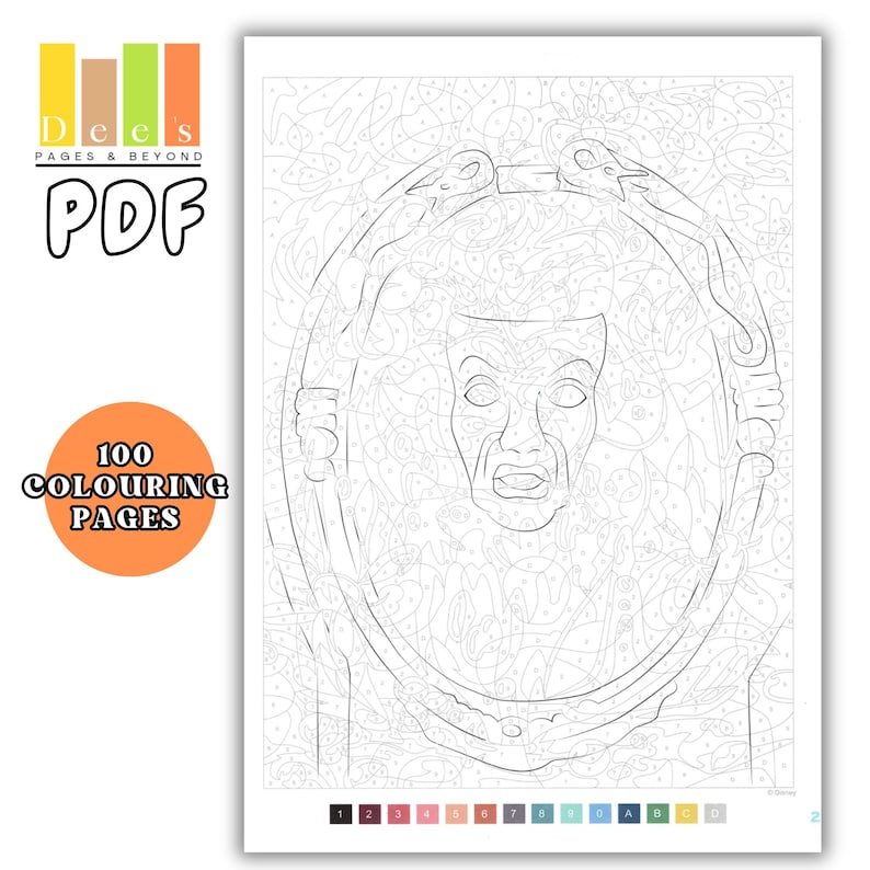 100 Pages Disney Coloriage Pdf | Colour by Number | HEROES VS MERCHANTS ...