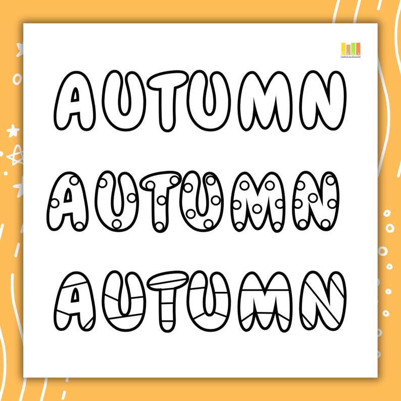 Autumn Doodles Colouring Pages: 60+ Fun Fall Patterns (PDF) - Etsy