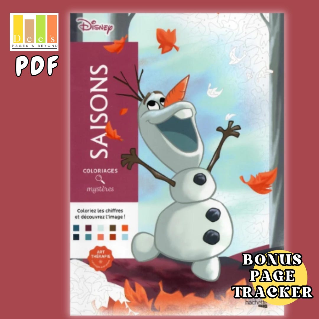 100 Pages Disney Coloriage PDF | Colour by Number | SEASONS | Instant ...