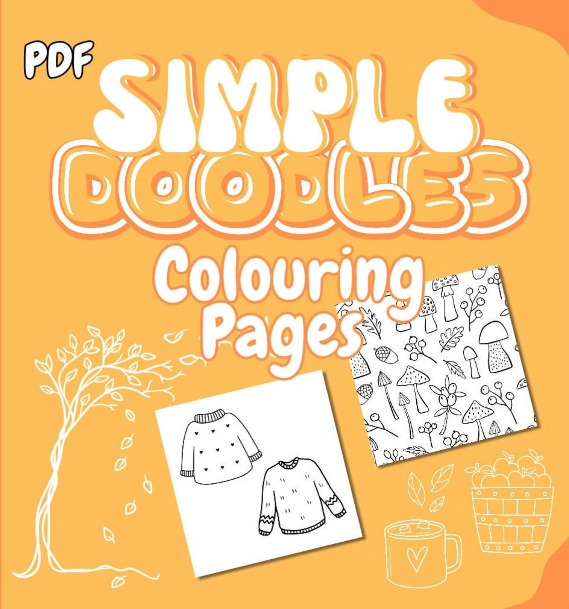Autumn Doodles Colouring Pages: 60+ Fun Fall Patterns (PDF) - Etsy