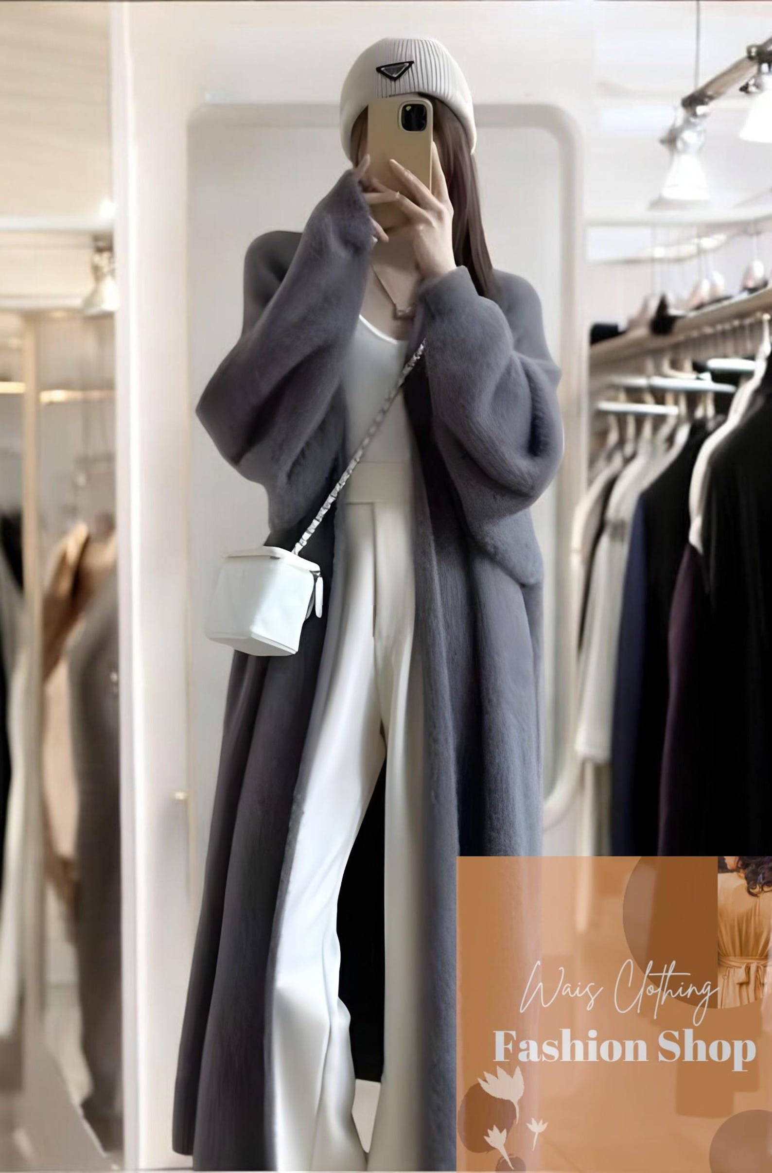 Knitted Fluffy Long Cardigan, Warm Winter/autumn Knitted Fluffy Long ...