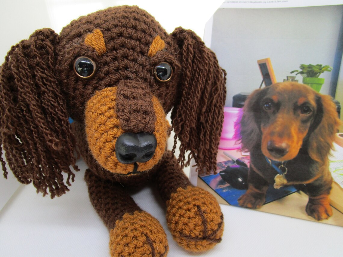 Teckel au crochet personnalisé, ressemblance au propriétaire, mémorial ...