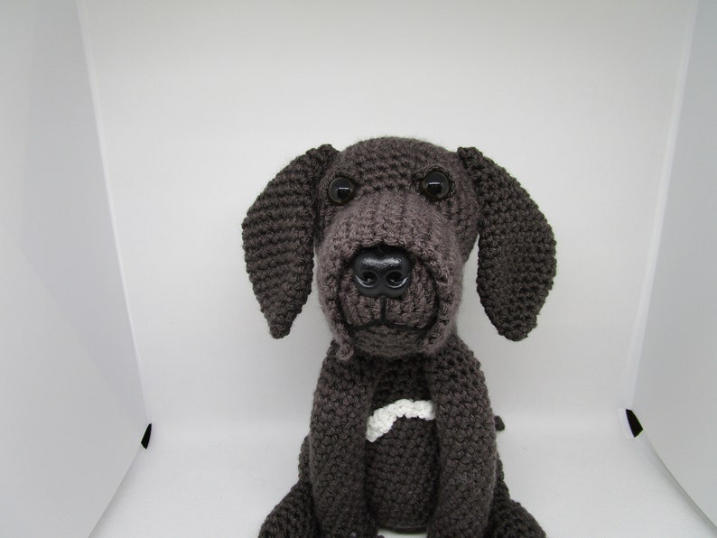 Custom Crochet Great Dane, Dark Gray Great Dane, Custom Dane, Crochet ...