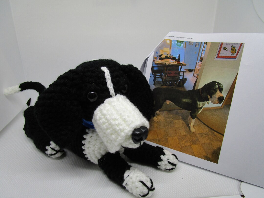 Custom Crochet Mantel Great Dane, Custom Dog, Crochet Dog, Black and ...