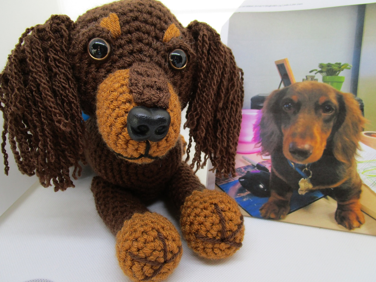 Teckel au crochet personnalisé, ressemblance au propriétaire, mémorial ...