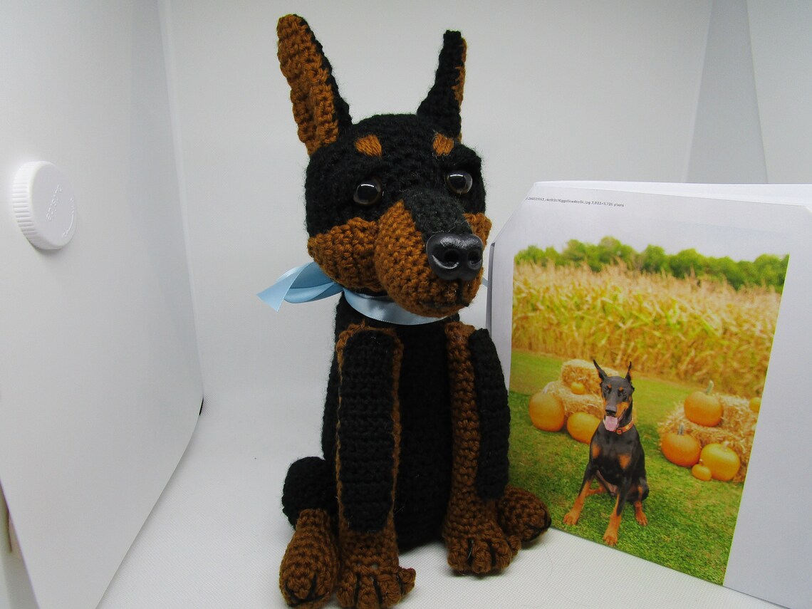Custom Crochet Doberman Dog, Made to Look Like Owner's, Crochet Dog ...