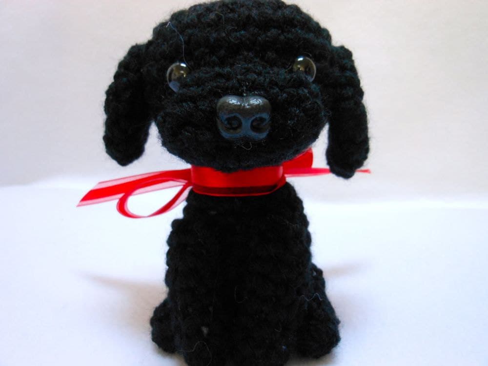 Black Labrador Retriever Crochet Dog Amigurumi | Etsy