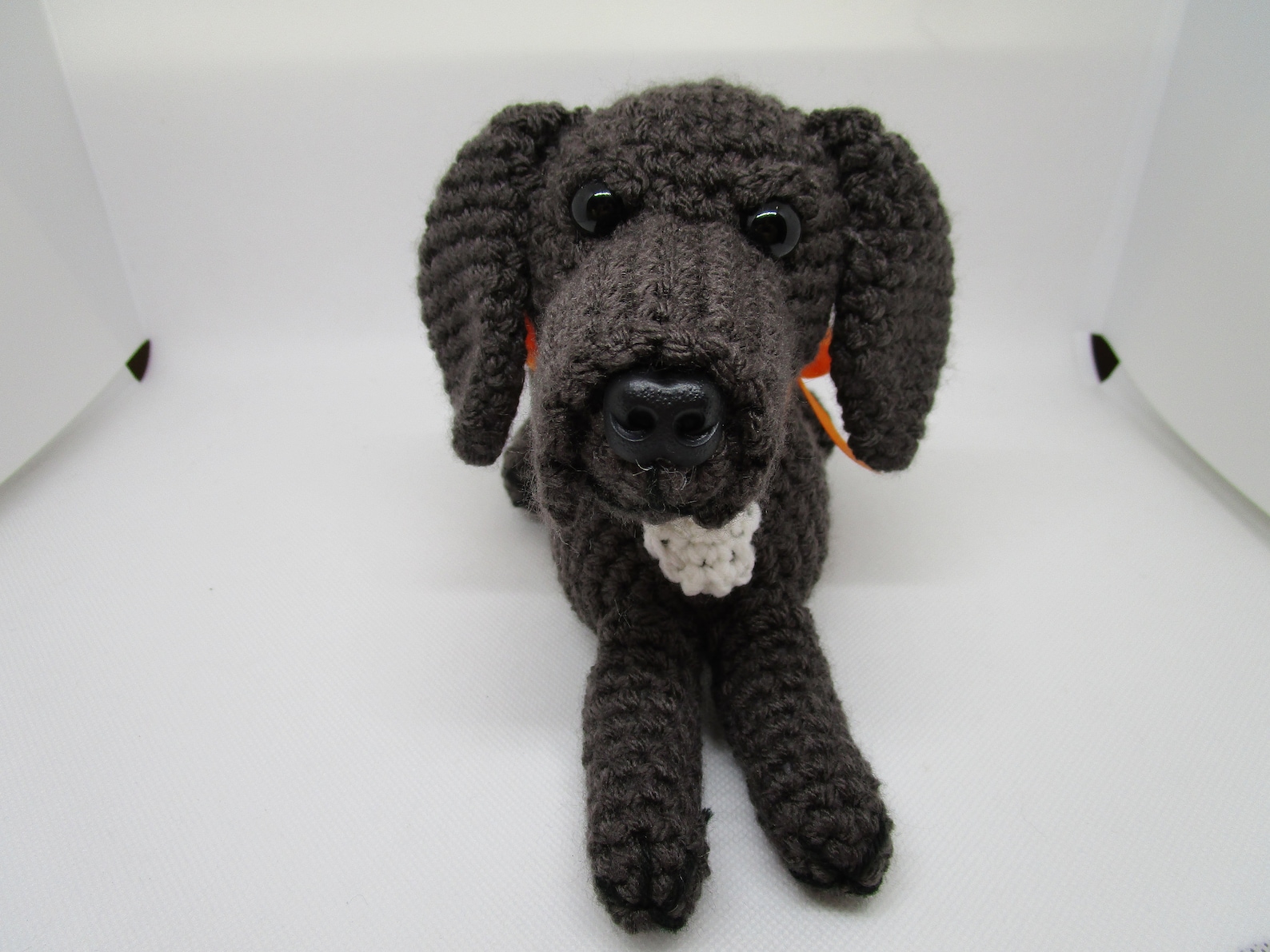 Great Dane in Dark Gray, Custom Dog, Stuffed Dane, Crochet Great Dane ...