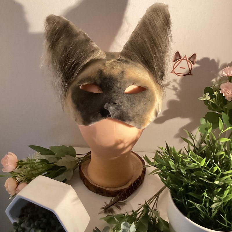 Black Cat Therian Mask - Etsy