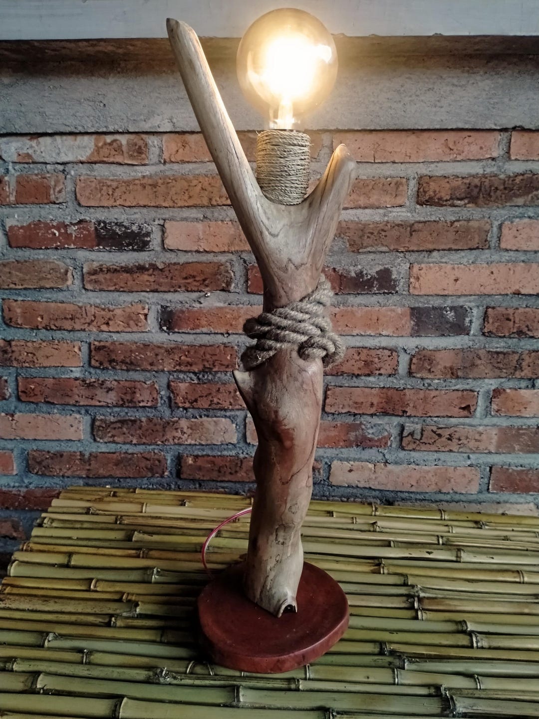 Table Lamp - Wooden Table Lamp - Lighting- Home and Living- Rustic ...