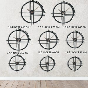Line Design Metal Wall Clock: Modern Minimalist Silent Clock - Etsy