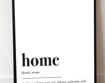 Home Definition Wall Art - Etsy