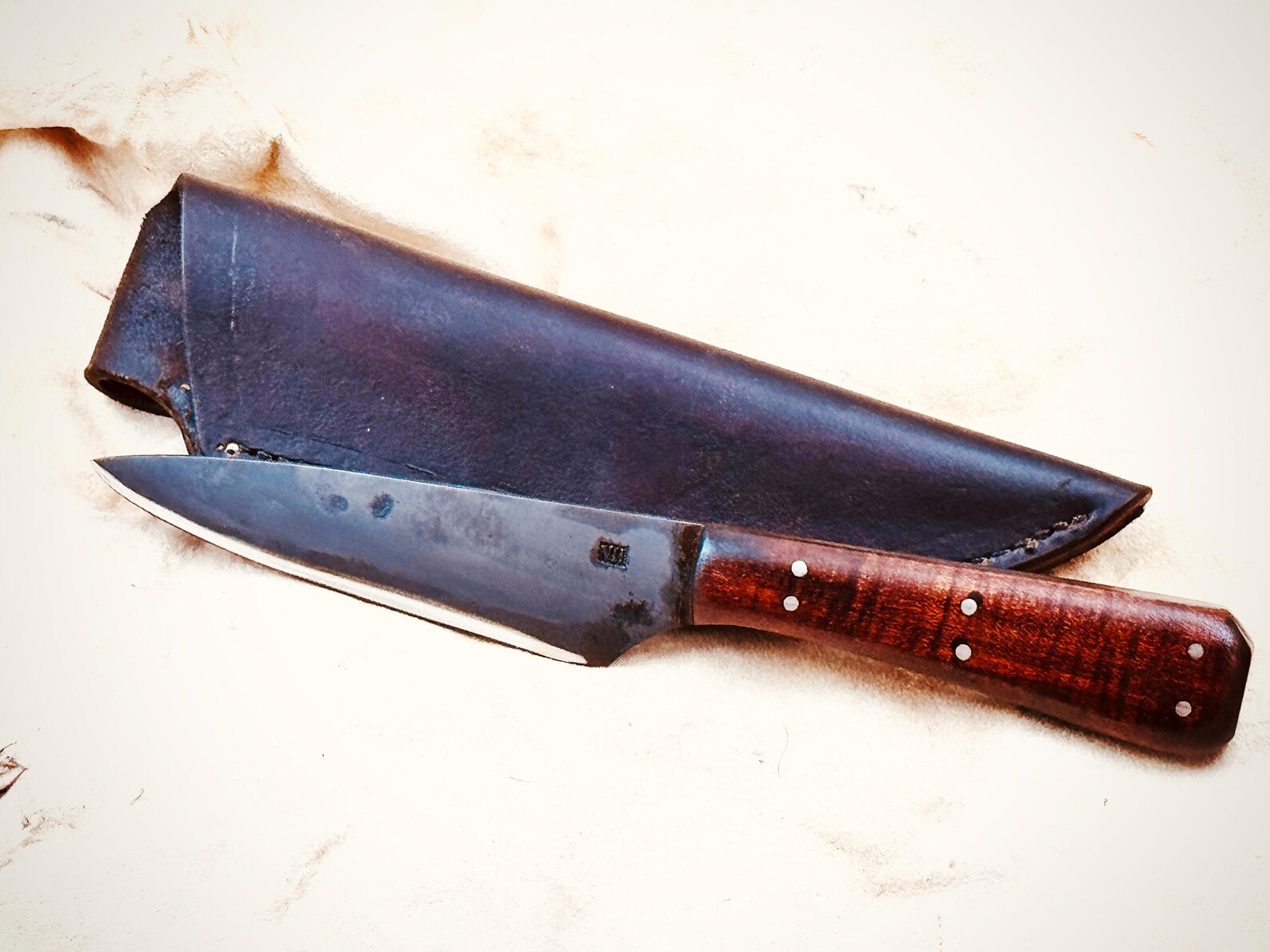 Hand Forged Maple Handle Knife - Etsy