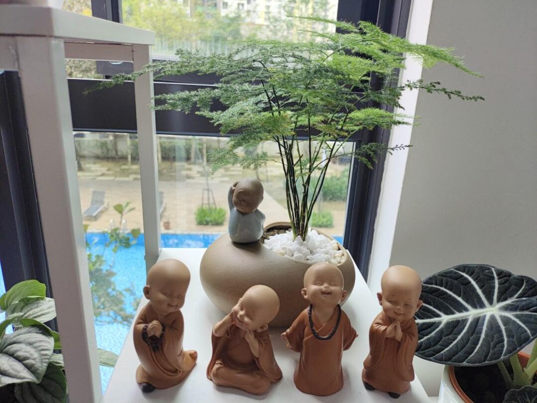 Charming Mini Laughing Monk Doll Perfect for Home, Office, Bedroom, or ...